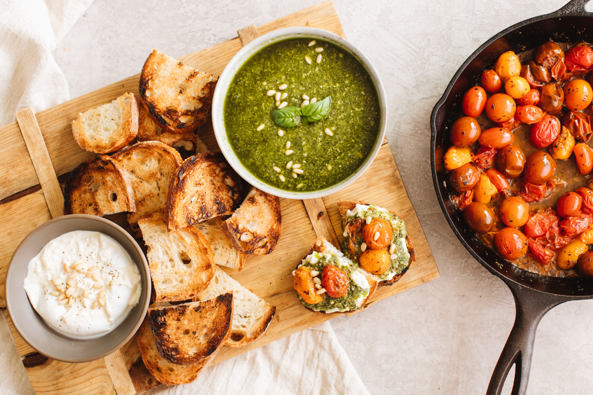 Pesto and Burst Cherry Tomato Bar with herstory - ONEHOPE Blog